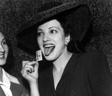 Lick it, then stick it.